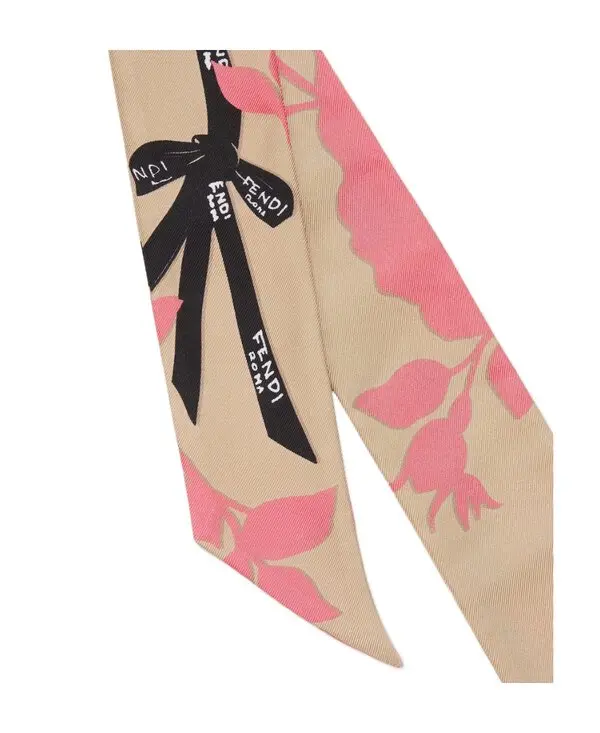 Fendi Beige Organic Silk Bandeau