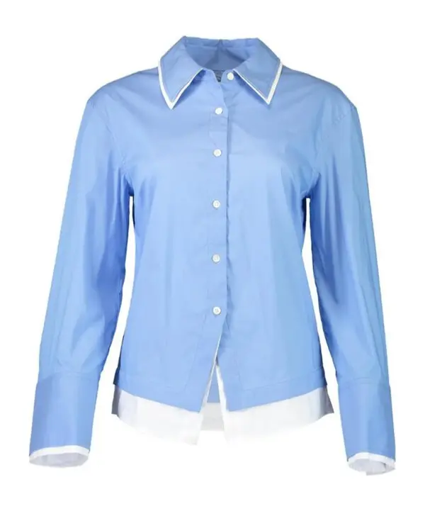 Veronica Beard Bonnie Collared Shirt - Blue
