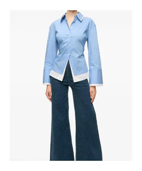 Veronica Beard Bonnie Collared Shirt - Blue
