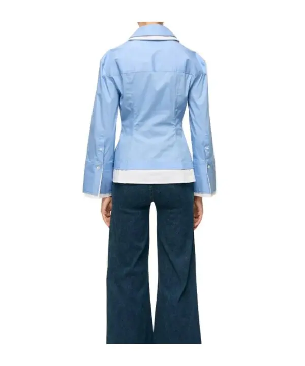 Veronica Beard Bonnie Collared Shirt - Blue