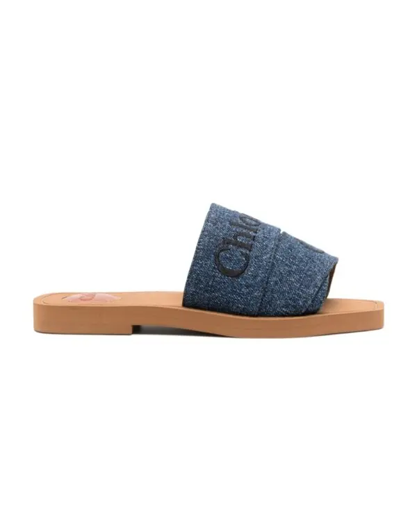 Chloé Woody Logo Slippers