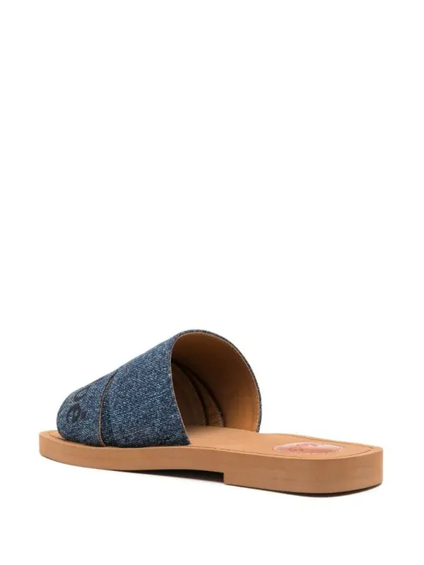 Chloé Woody Logo Slippers