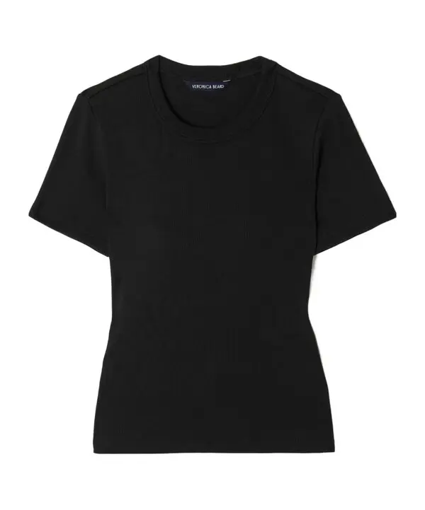 Veronica Beard Ribbed Crew-neck T-shirt