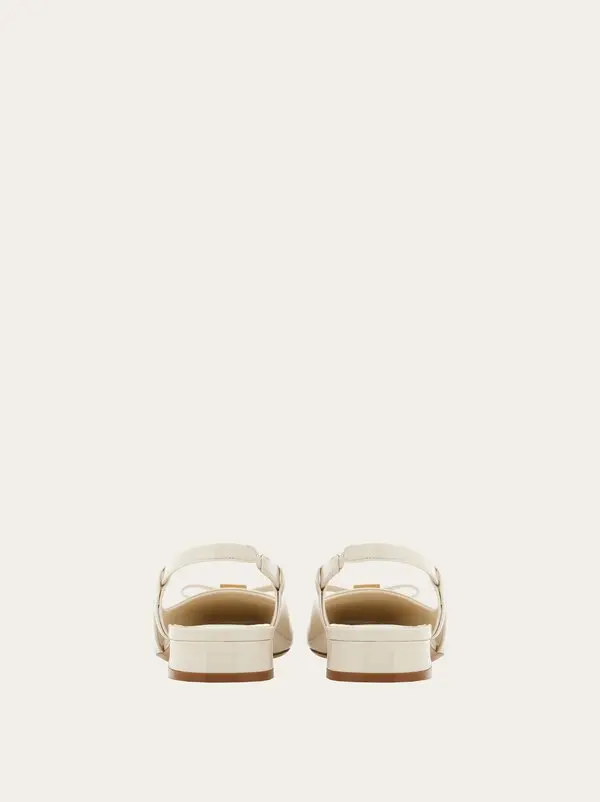 FERRAGAMO Bow Slingback Heel - Nude
