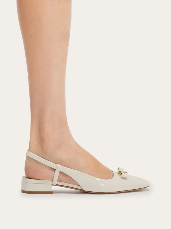 FERRAGAMO Bow Slingback Heel - Nude