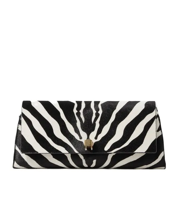 Khaite Audrey Print Clutch Bag - Zebra