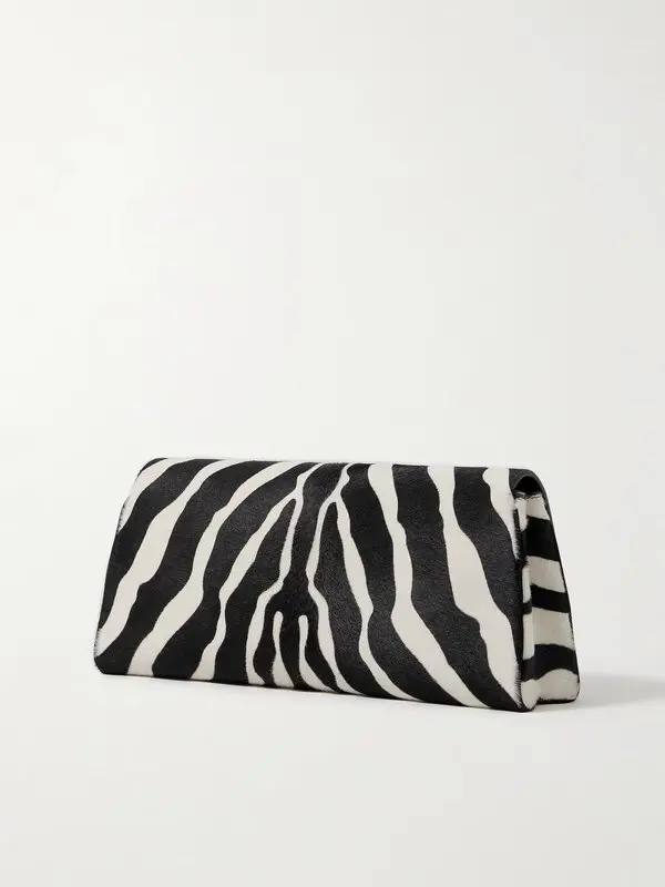 Khaite Audrey Print Clutch Bag - Zebra