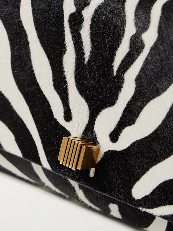 Khaite Audrey Print Clutch Bag - Zebra
