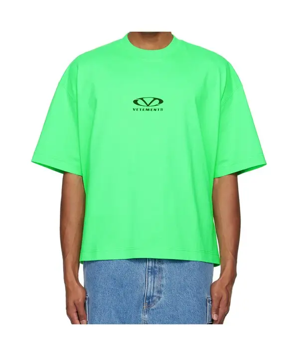 Vetements Oval Logo Printed Crewneck T-shirt