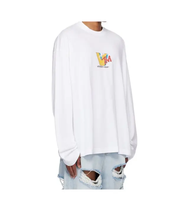 Vetements Logo Printed Long Sleeved T-shirt