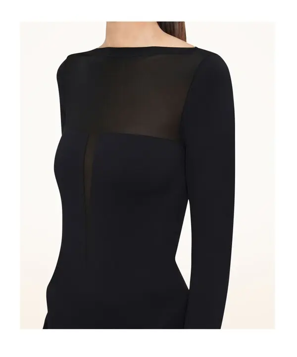 Wolford Sheer Panel Midi Dress