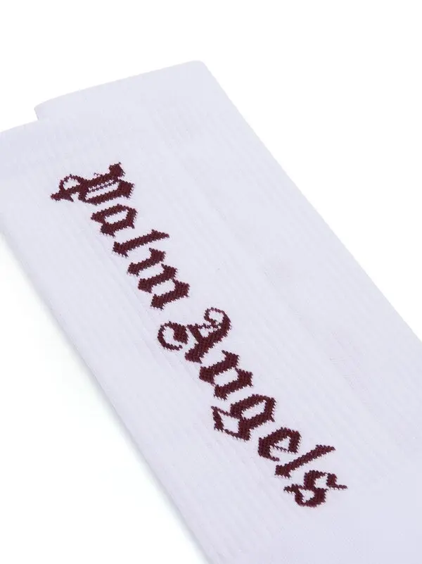 Palm Angels Logo Intarsia Socks