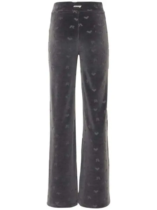 ROTATE BY BIRGER CHRISTENSEN Briella Velvet Logo Leggings