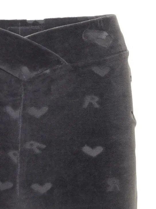 ROTATE BY BIRGER CHRISTENSEN Briella Velvet Logo Leggings