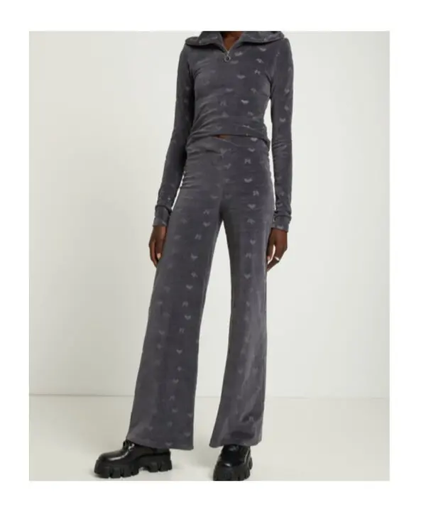 ROTATE BY BIRGER CHRISTENSEN Briella Velvet Logo Leggings