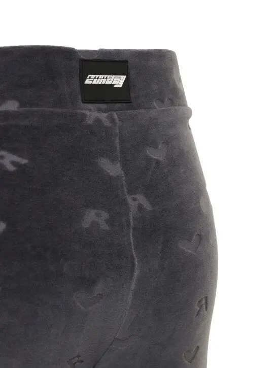 ROTATE BY BIRGER CHRISTENSEN Briella Velvet Logo Leggings