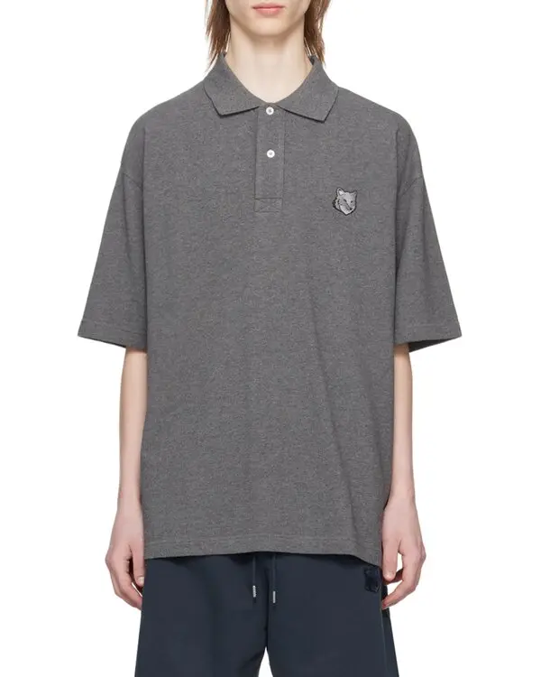 Maison Kitsuné Bold Fox Head Patch Oversized Polo Shirt