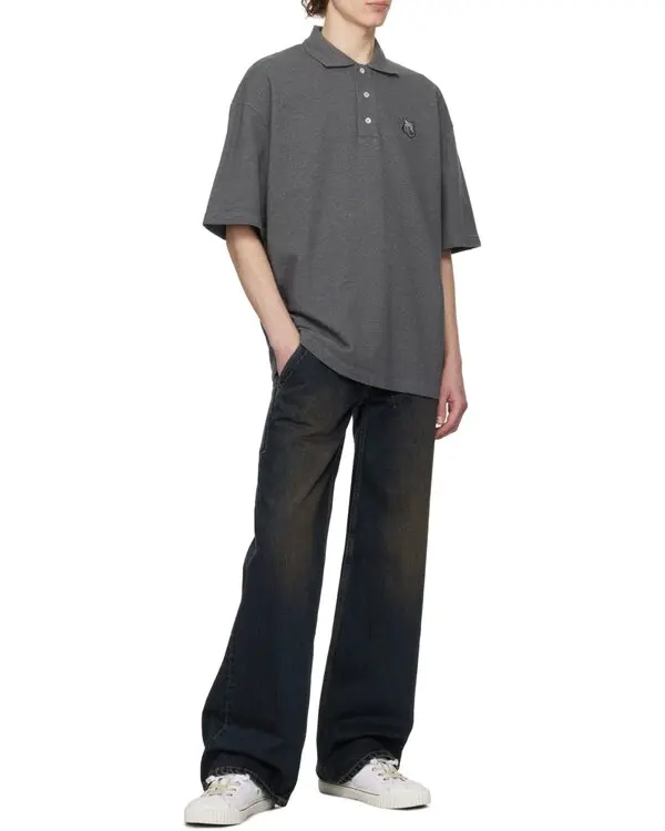 Maison Kitsuné Bold Fox Head Patch Oversized Polo Shirt