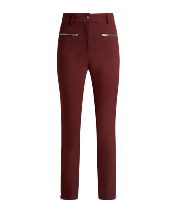 Etro Slim-fit Trousers With Zip - Brown