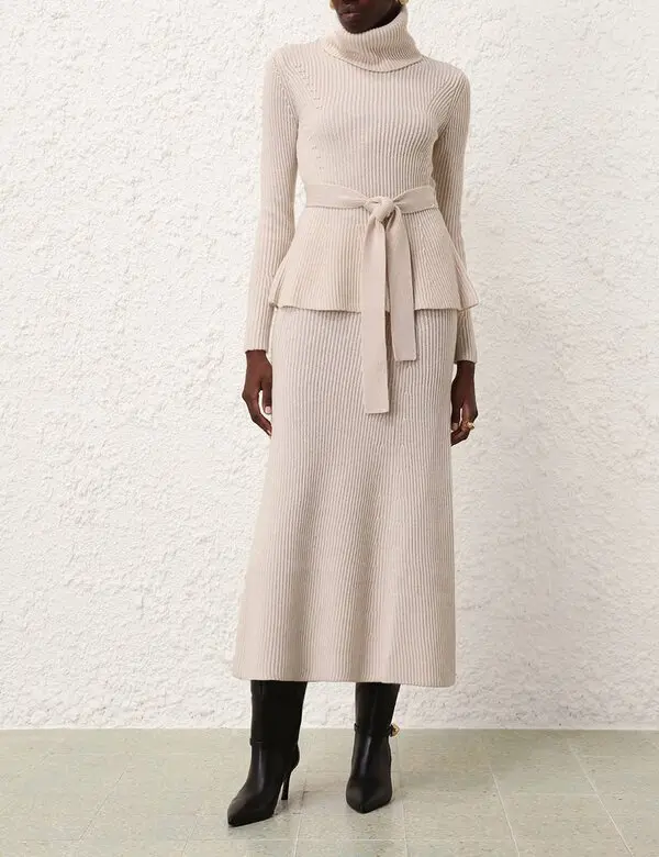 Zimmermann Illustration Paneled Rib Skirt