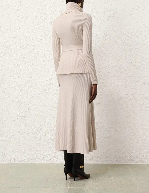 Zimmermann Illustration Paneled Rib Skirt