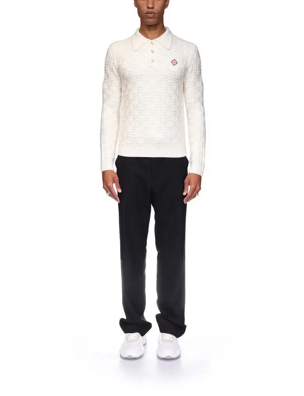 Casablanca Straight Knit Polo Shirt
