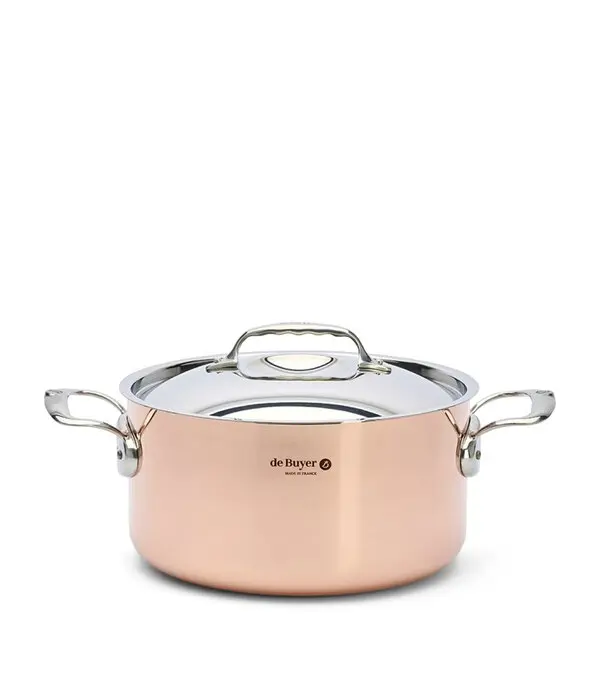DE BUYER Copper Prima Matera Stewpan And Lid