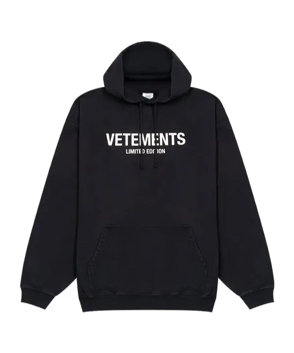 Vetements Hooded Sweater - Black