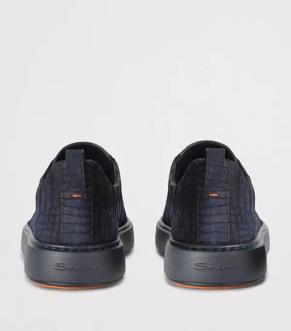 Santoni Crocodile Leather Clean Icon Sneakers