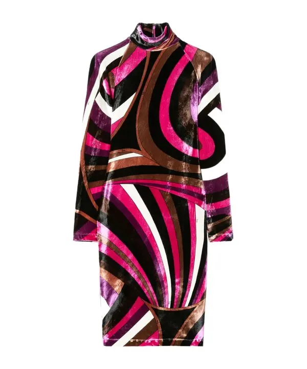 Emilio Pucci Iride Printed Velvet Dress