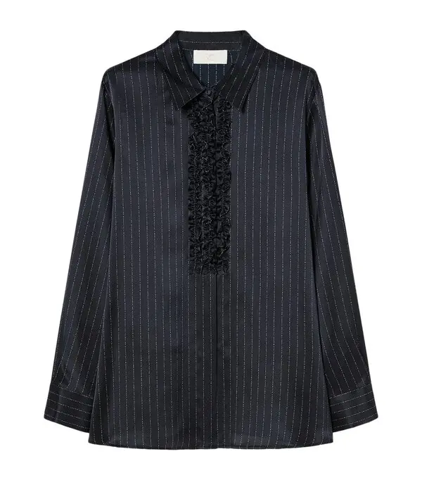 Marina Rinaldi Silk Pinstripe Shirt