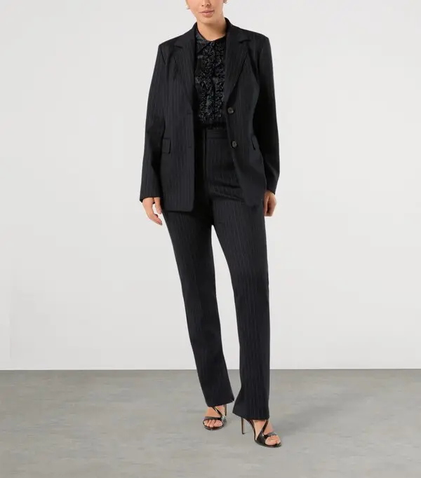 Marina Rinaldi Silk Pinstripe Shirt