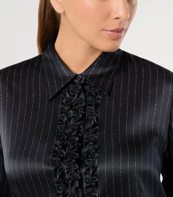 Marina Rinaldi Silk Pinstripe Shirt
