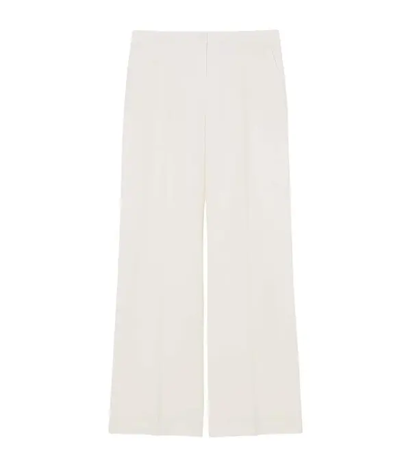 Marina Rinaldi Virgin Wool Wide-leg Trousers