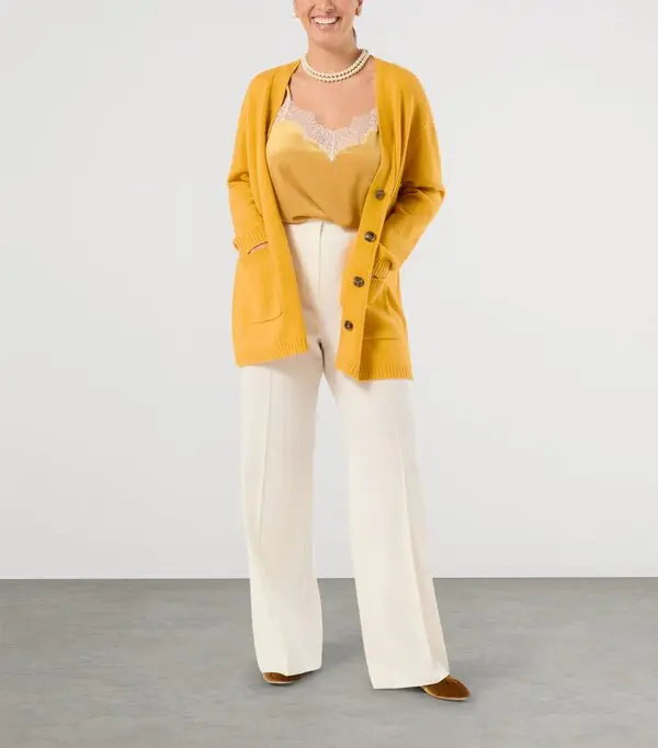 Marina Rinaldi Virgin Wool Wide-leg Trousers