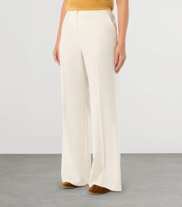 Marina Rinaldi Virgin Wool Wide-leg Trousers