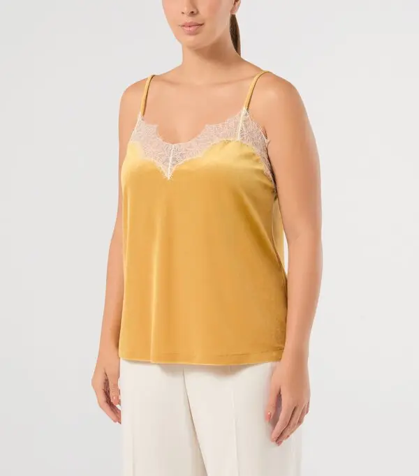 Marina Rinaldi Lace-trim Cami Top