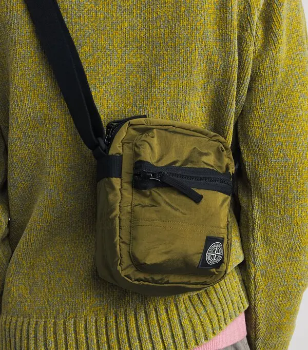 Stone Island Coated-nylon Logo Cross-body Bag