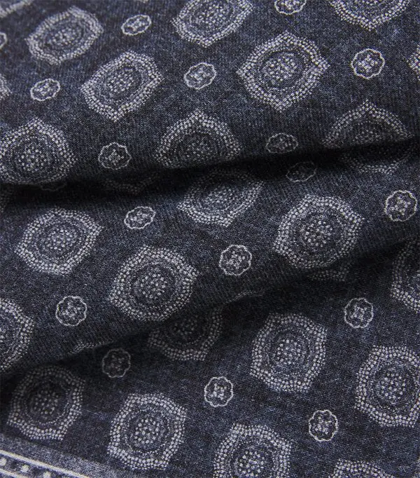 Eleventy Cotton-wool Pocket Square