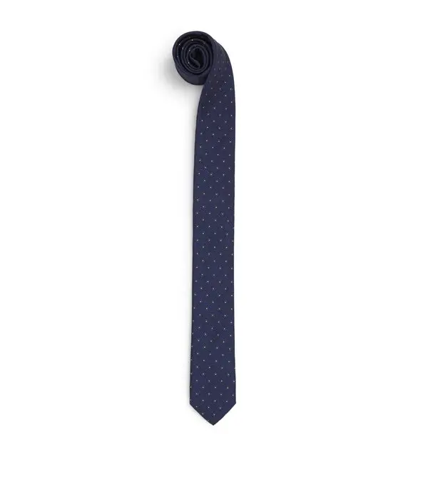 Eleventy Silk Geometric Tie - Blue