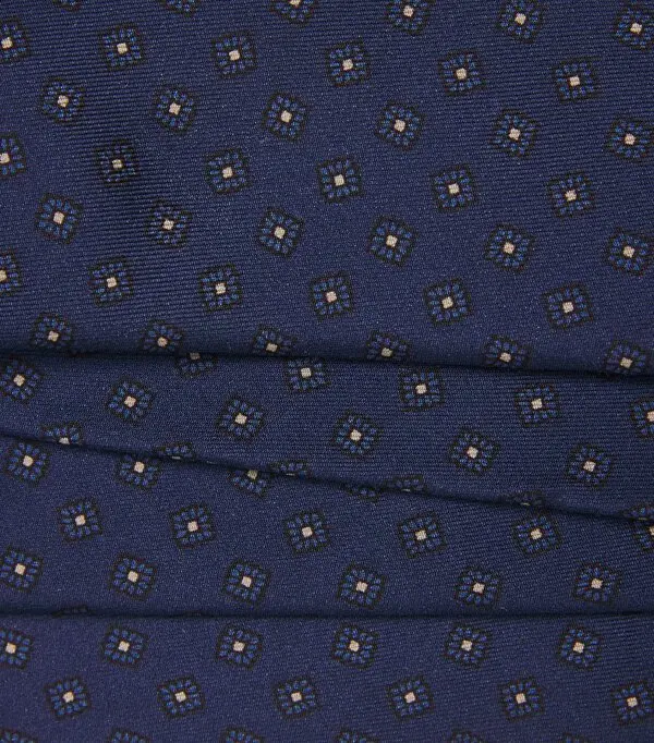 Eleventy Silk Geometric Tie - Blue