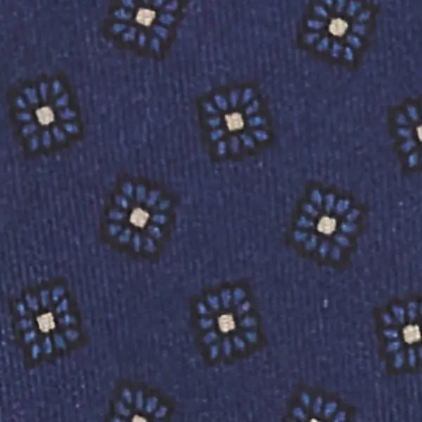 Eleventy Silk Geometric Tie - Blue