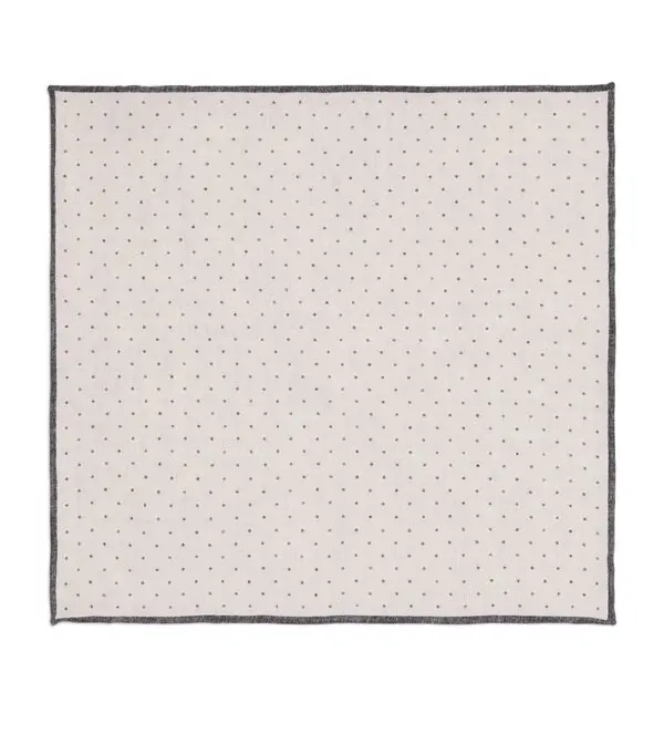 Eleventy Cotton-wool Geometric Pocket Square
