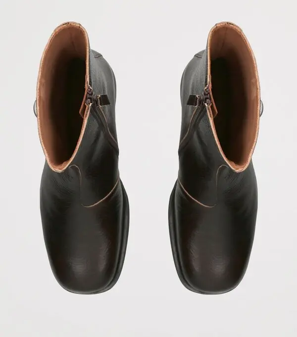 Our Legacy Leather Camion Ankle Boots