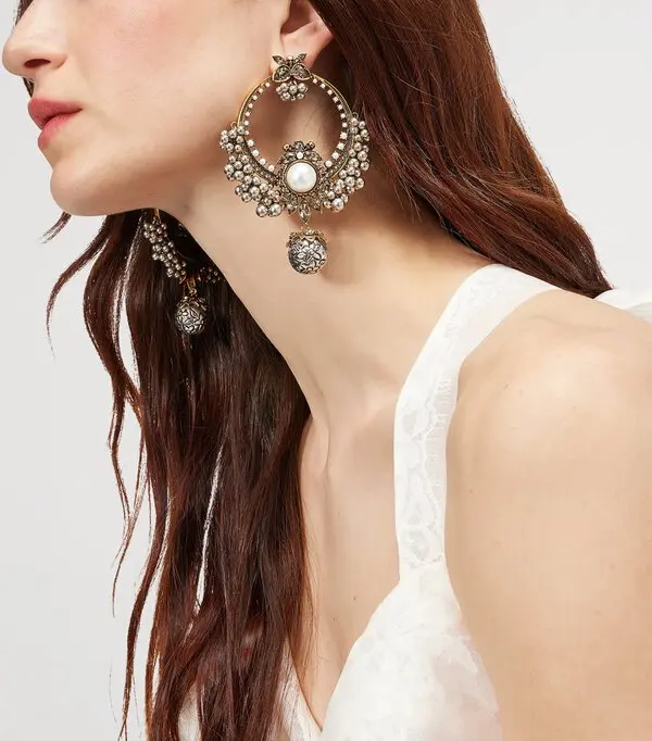 Alexander McQueen Faux Pearl Heirloom Drop Earrings