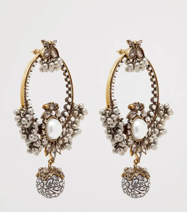 Alexander McQueen Faux Pearl Heirloom Drop Earrings