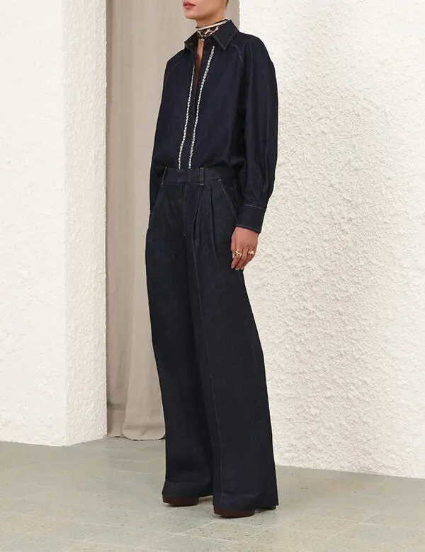 Zimmermann Long-sleeved Denim Shirt