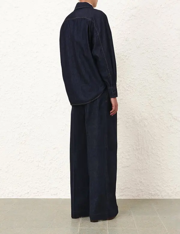 Zimmermann Long-sleeved Denim Shirt