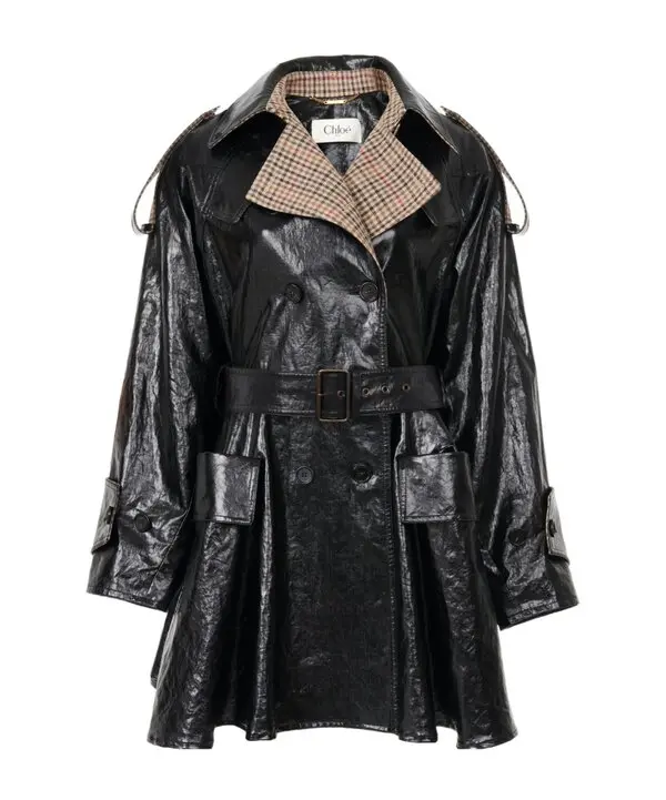 Chloé Double-breasted Short Riding Coat