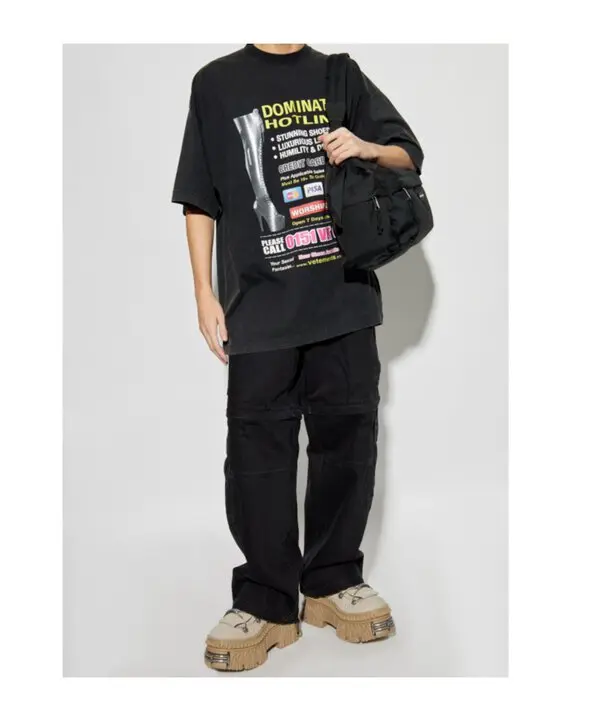 Vetements Slogan Printed Crewneck T-shirt